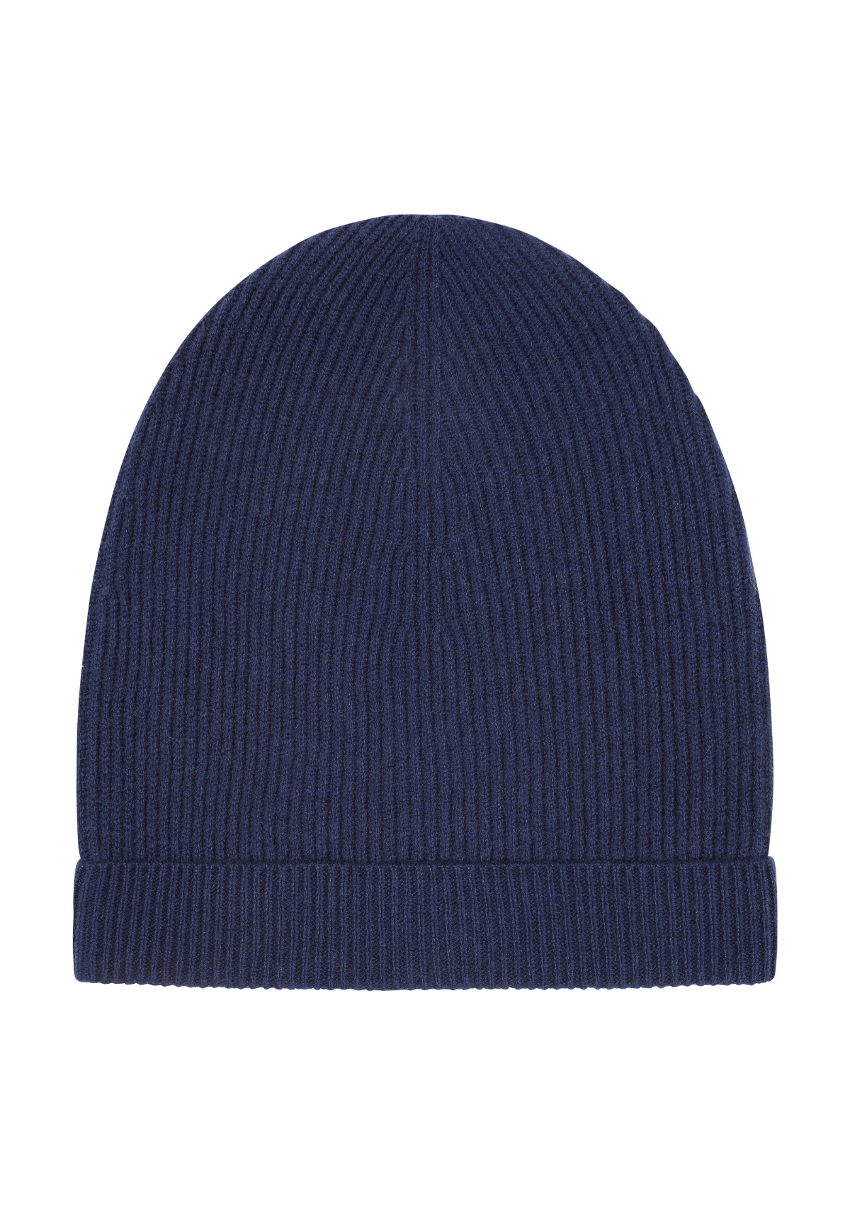 Men's Cashmere Beanie Hat in Midnight Blue